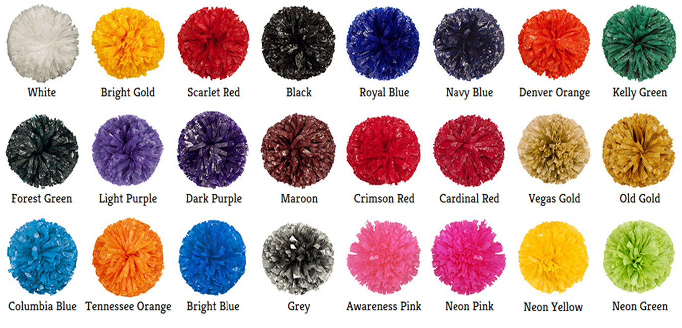 Wet-Look Cheer Poms – Mid American Pompon